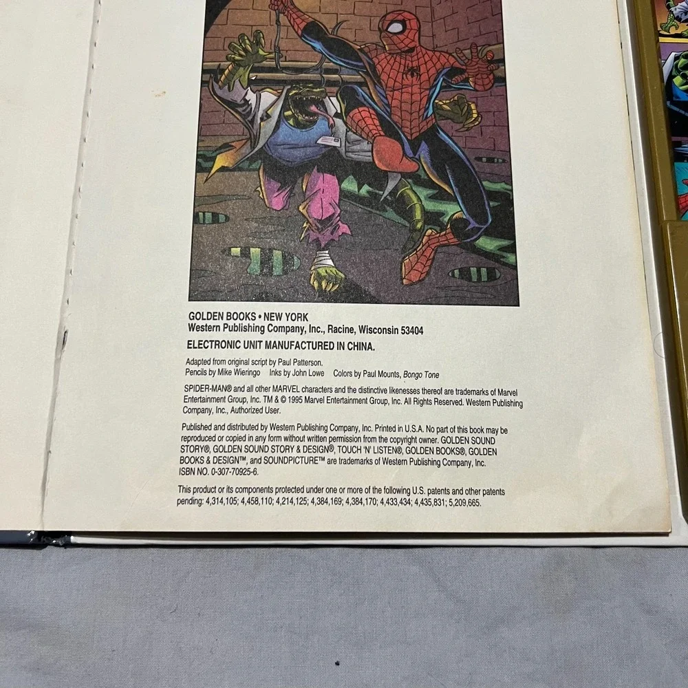 Media | Vtg Golden Books Spiderman Night Of The Lizard Touch N Listen ...
